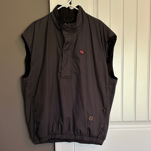 FootJoy | Jackets & Coats | Footjoy Black And Gray Checkered Vest ...